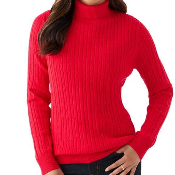 Kim Rogers | Sweaters | Nwt Kim Roger Womens Cable Knit Turtleneck ...
